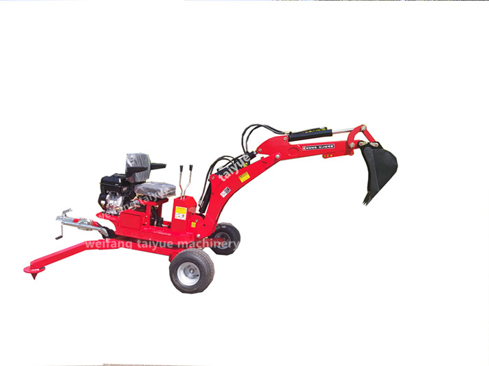 360 rotation degree work atv towable backhoe digger mini portable ...